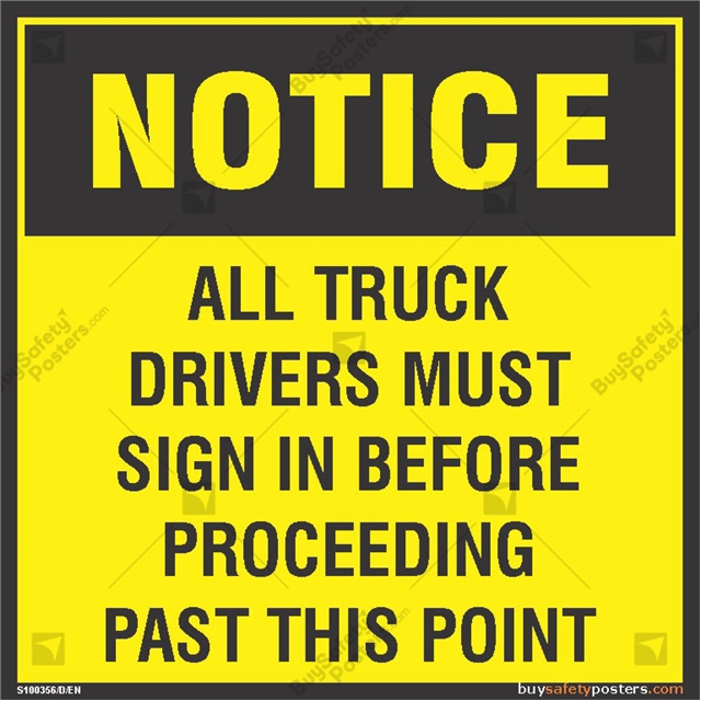 Truck Driver Safety Signs
