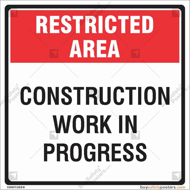 Work In Progress Sign Board