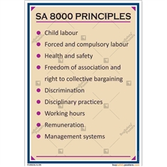 Order Online Industrial Safety Posters on SA 8000 certification ...