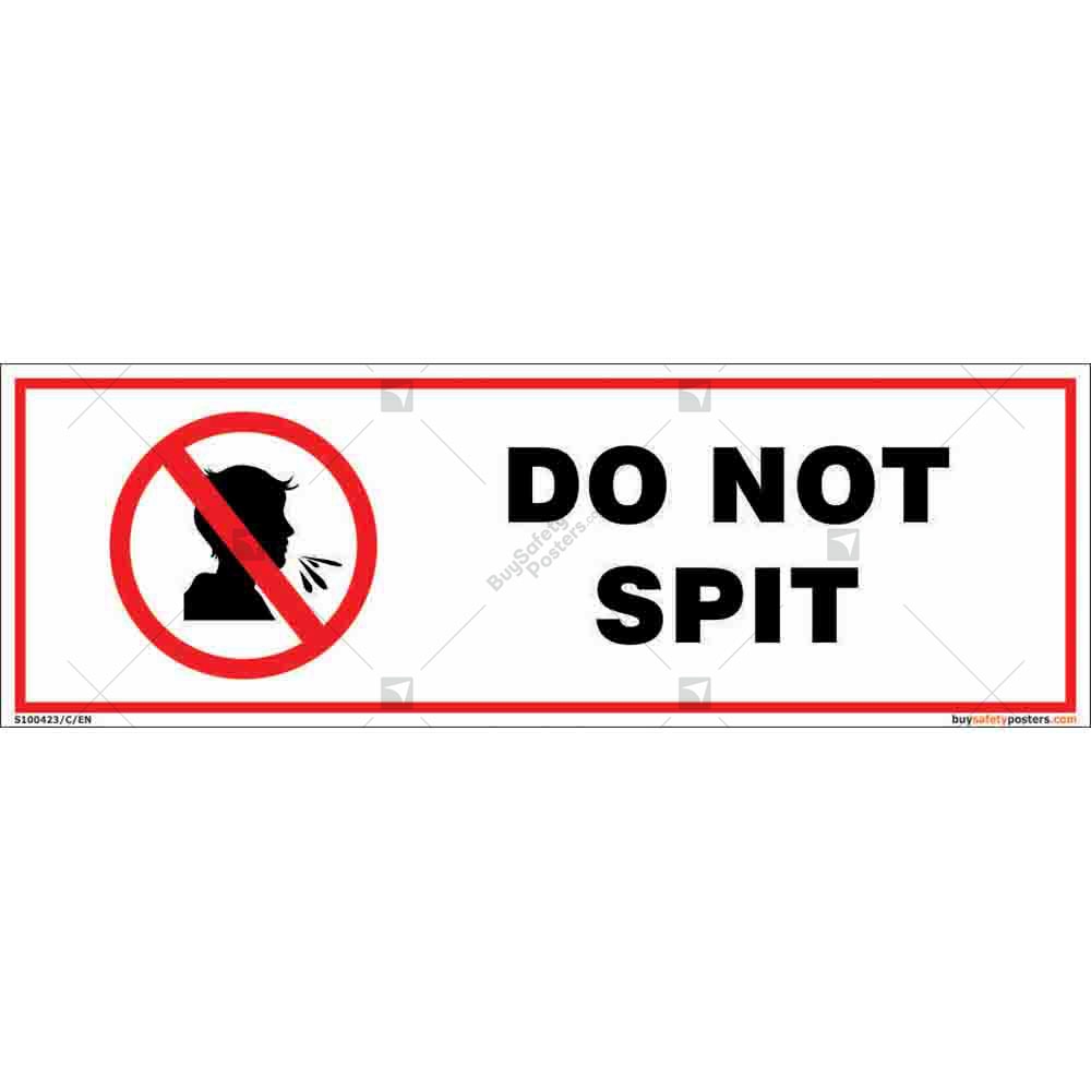 Do Not Spit Signage