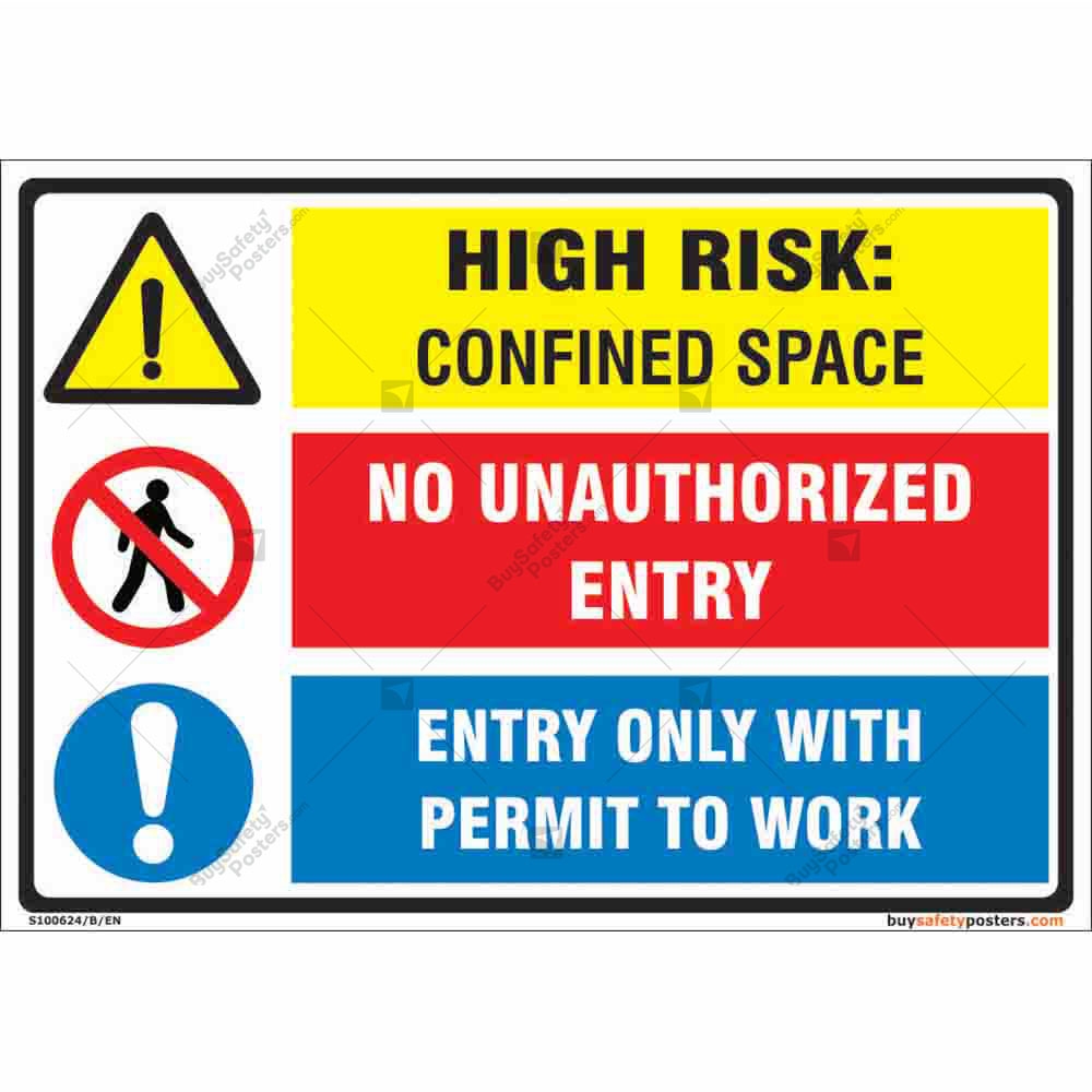 Printable Confined Space Signs CAUTION Confined Space Sign | Graphic