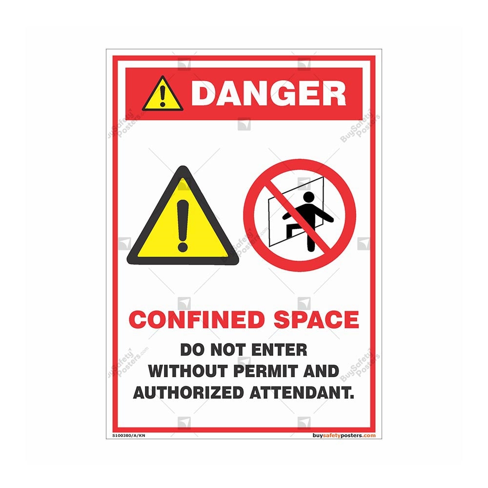 Printable Confined Space Signs CAUTION Confined Space Sign | Graphic