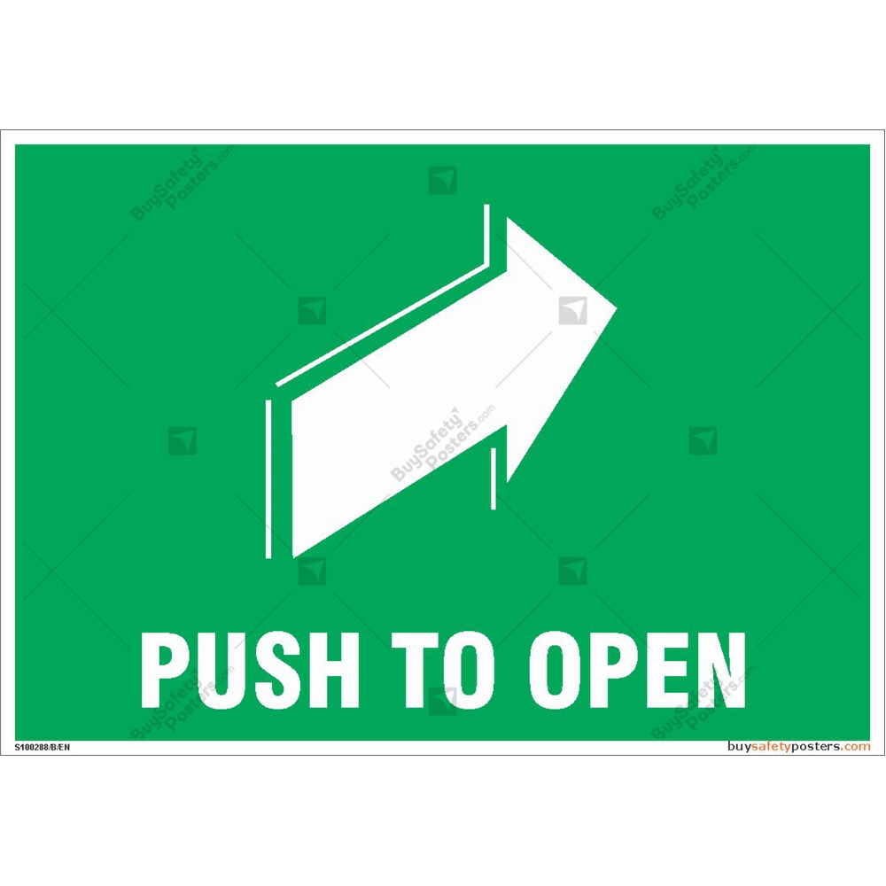 Push To Open Sign