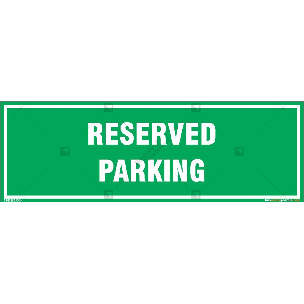 Reserved Parking Sign Vector