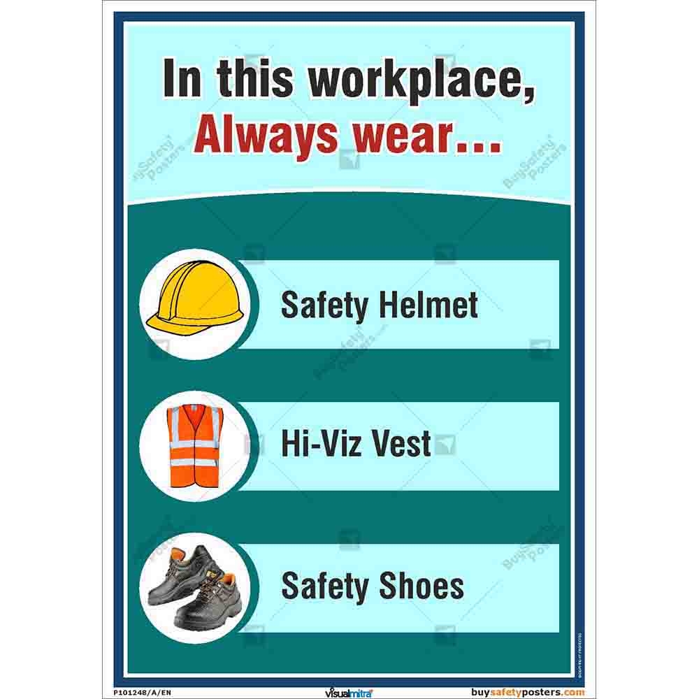 Wear Safety Helmet Posters
