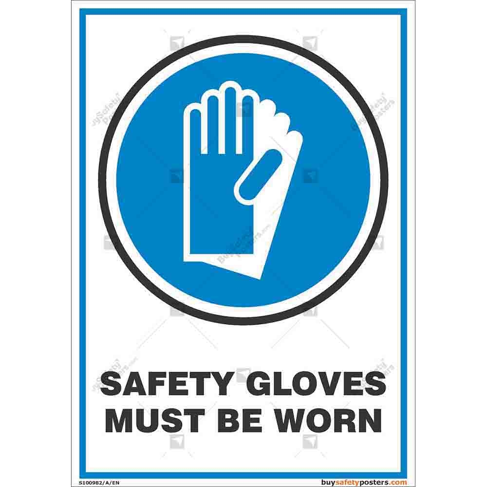 Wear Safety Glove Sign